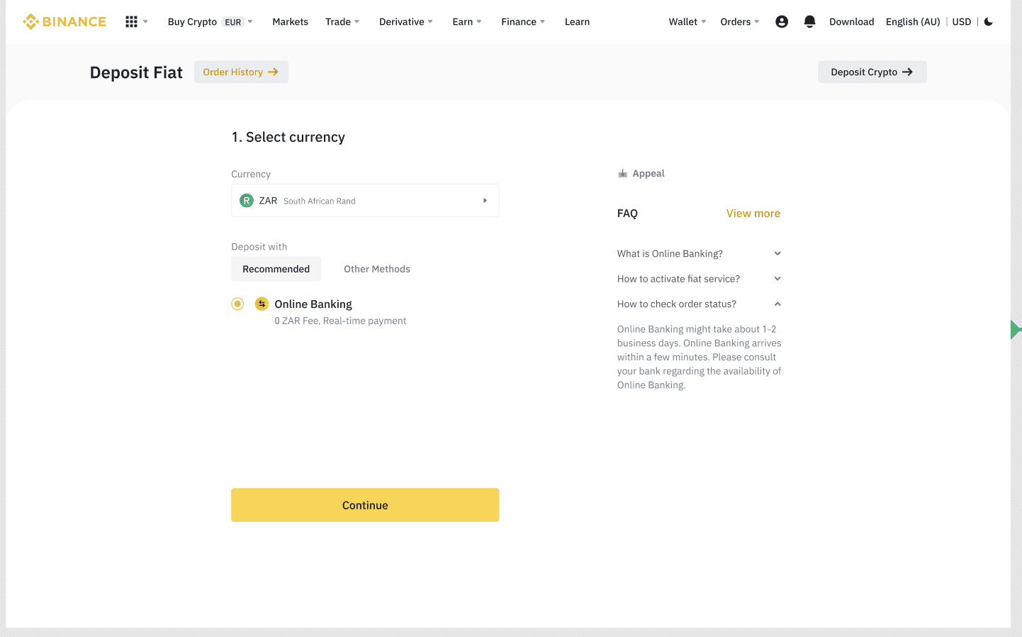 How To Link My ZAR Bank Account To Binance Binance Support How To Link My ZAR Bank Account To Binance Binance Support