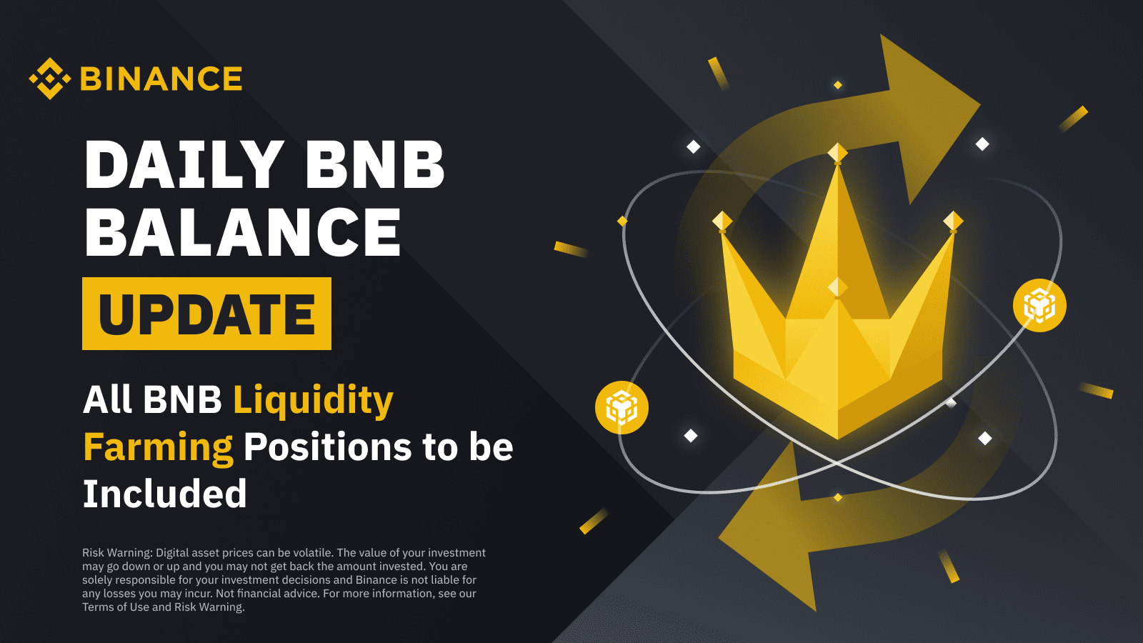 Binance Will Include BNB Holdings in Liquidity Farming for the Calculation of Daily BNB Balance ...