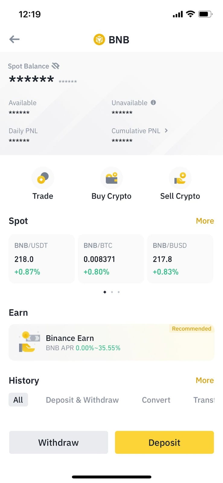 How To View My Binance Spot Wallet Activity Binance Support