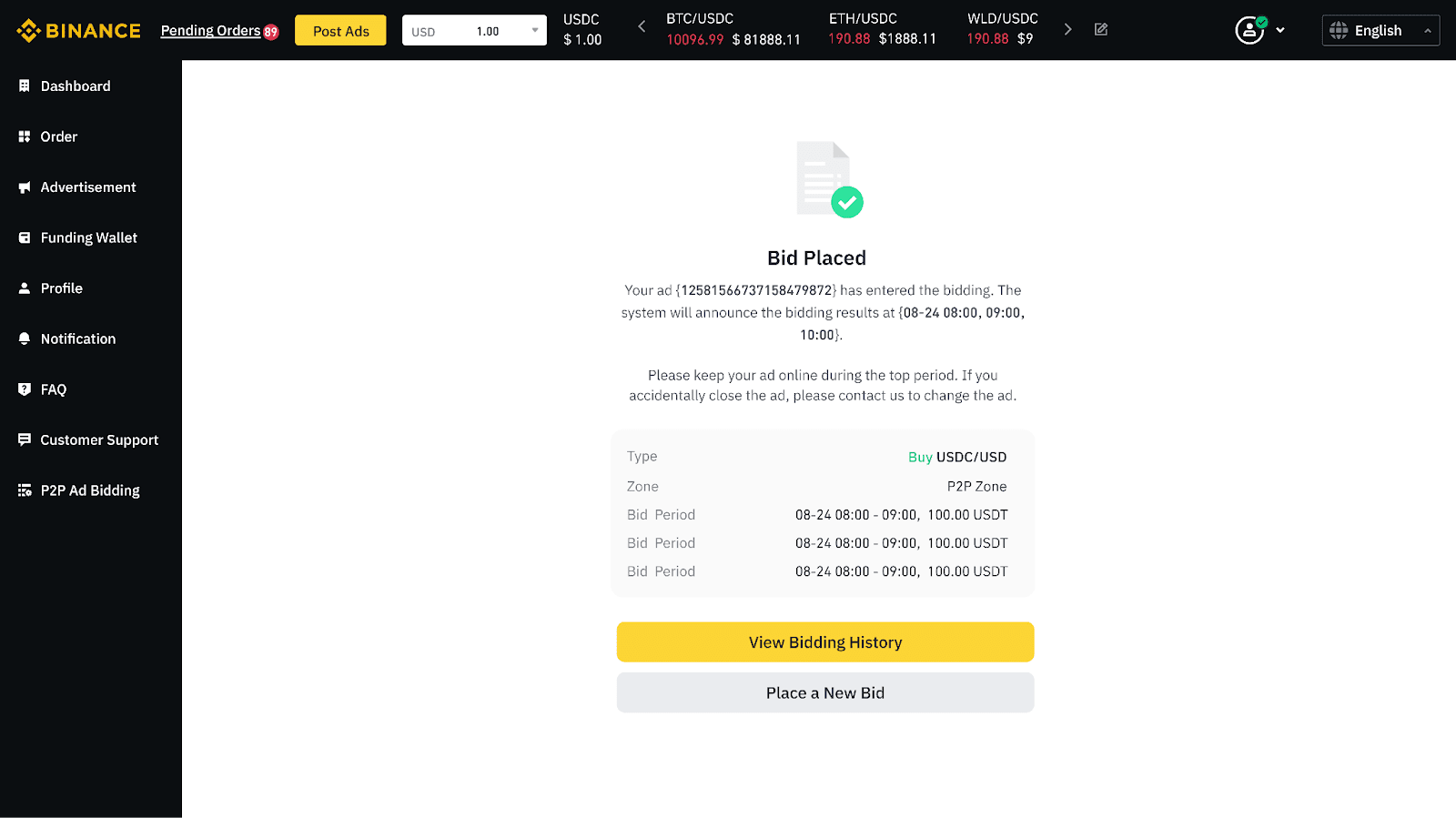 Frequently Asked Questions on Binance P2P Ad Bidding | Binance FAQ ...