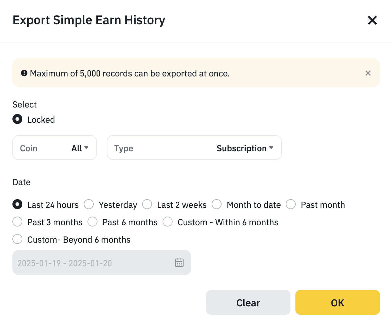 How to download Simple Earn history | Binance Support