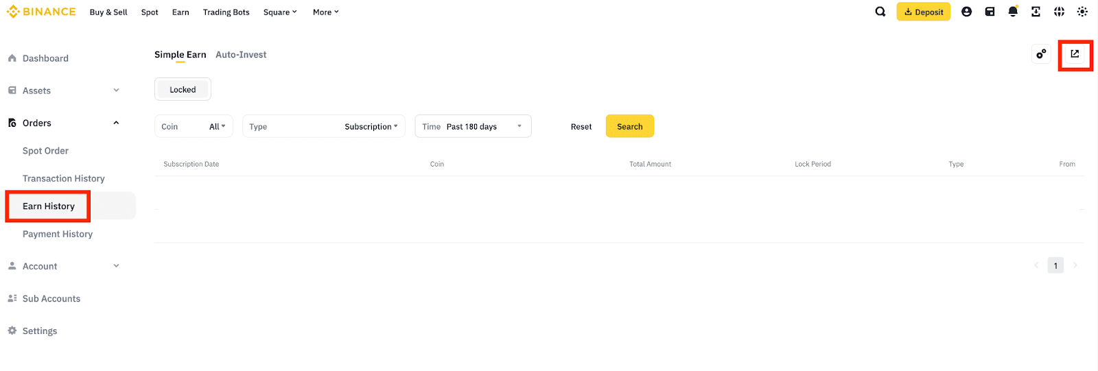 How to download Simple Earn history | Binance Support
