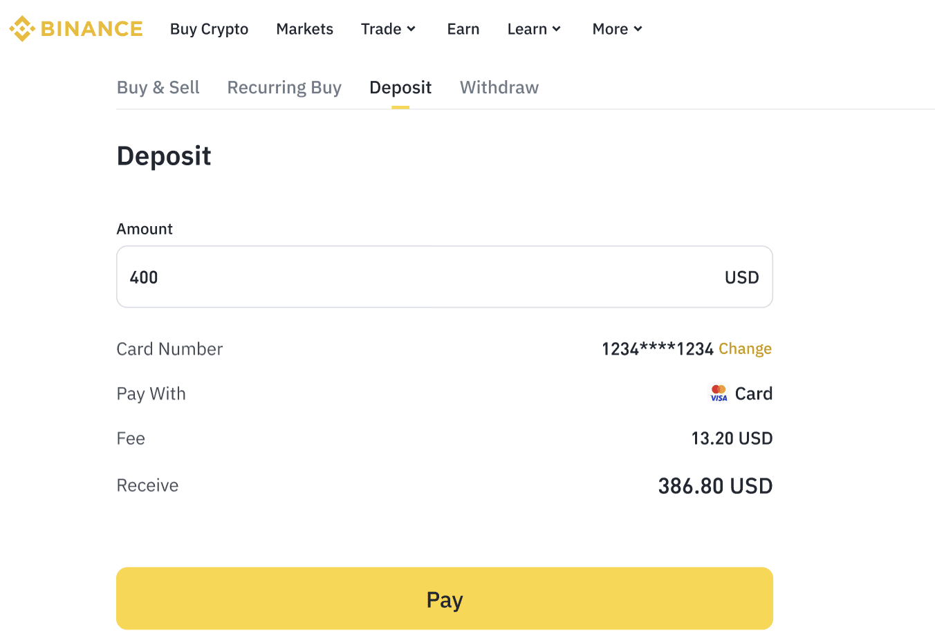 How to Deposit USD on Binance (Supported by BPay) | Binance BPay ...