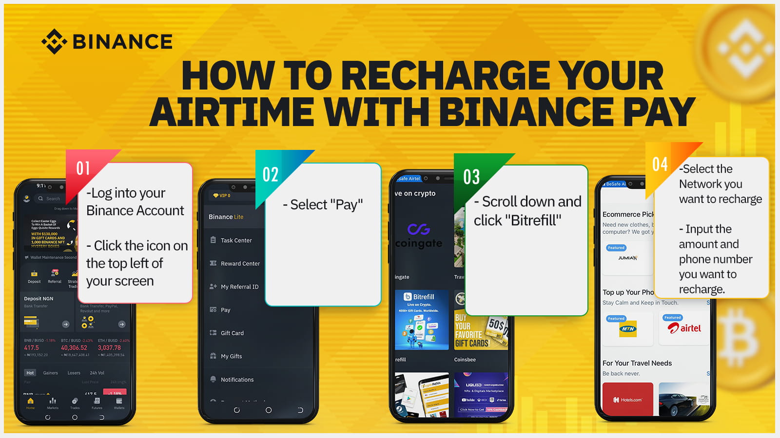 How to Buy Mobile Phone Airtime with BTC, BNB, and Other ...