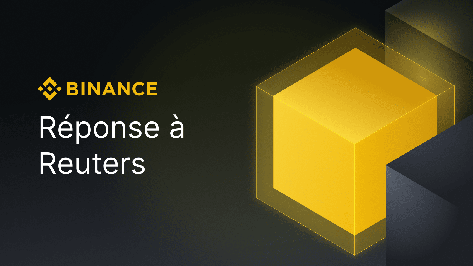 Notre réponse à Reuters | Blog Binance