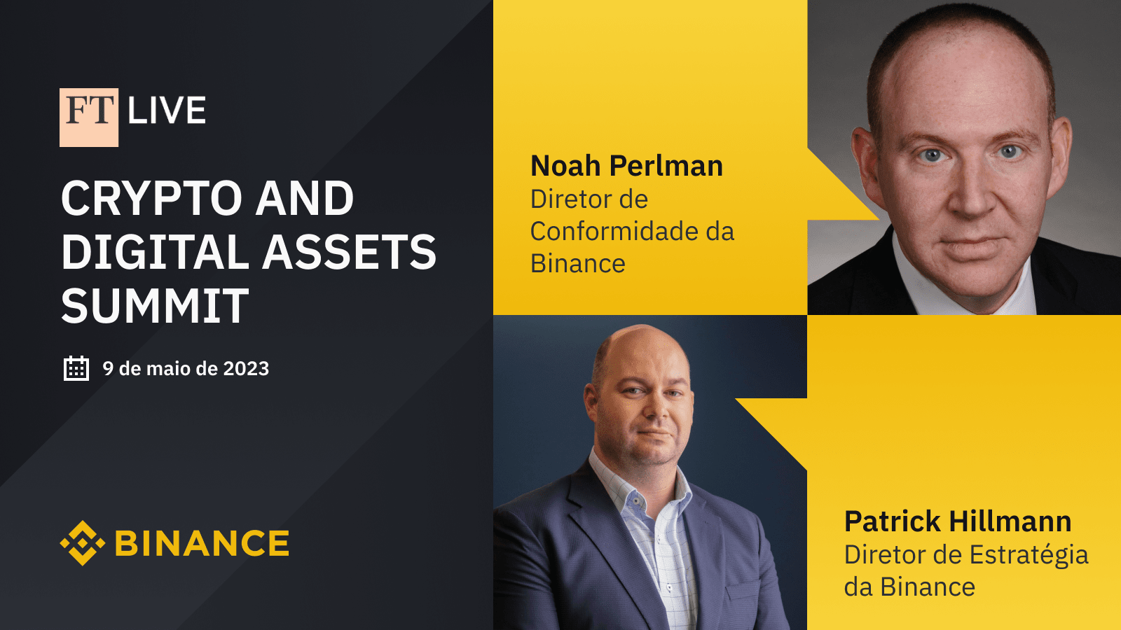 Os líderes da Binance sobem ao palco no Crypto and Digital Assets Summit do FT | Blog Binance