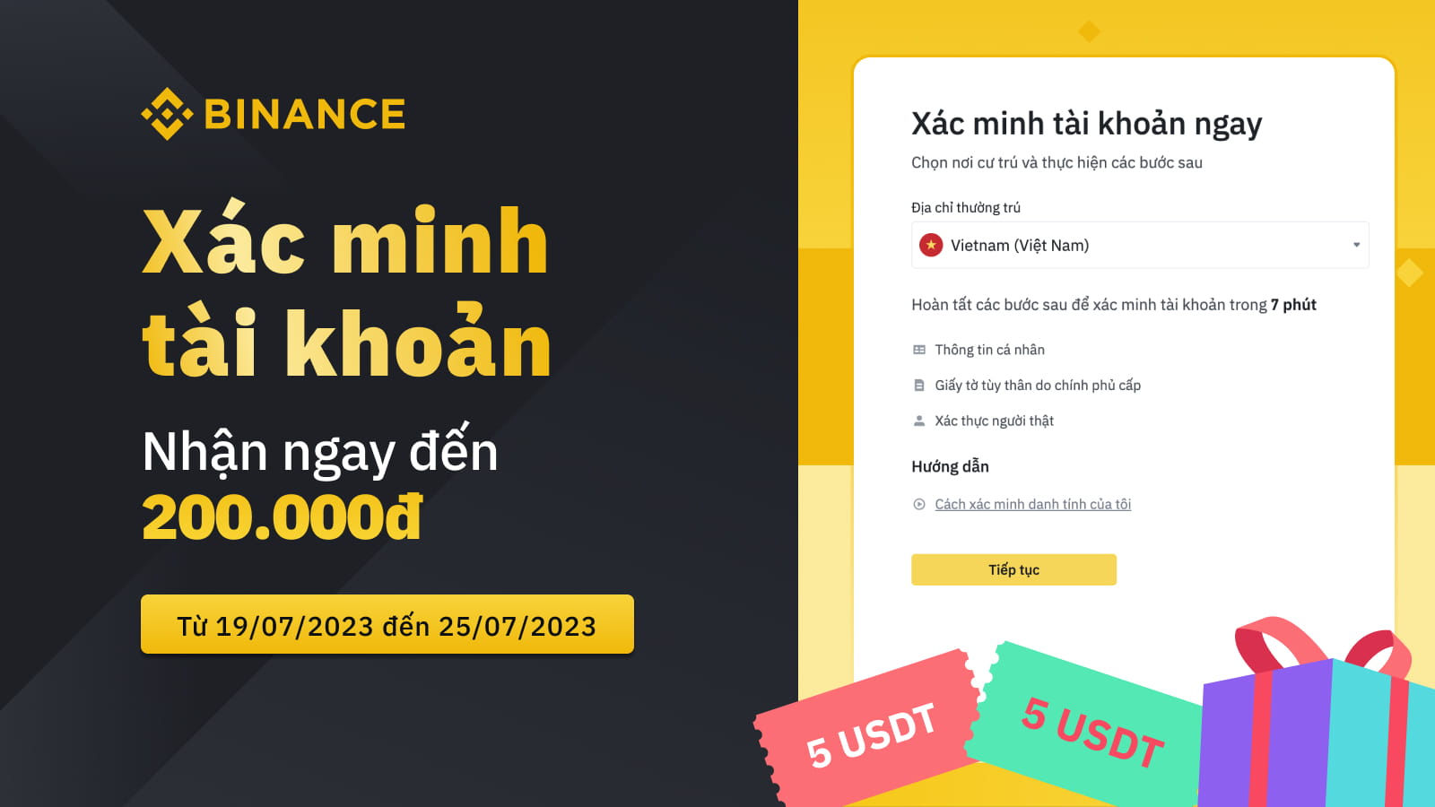 Receive 200,000 VND when Verifying Binance Account | Binance Blog on ...