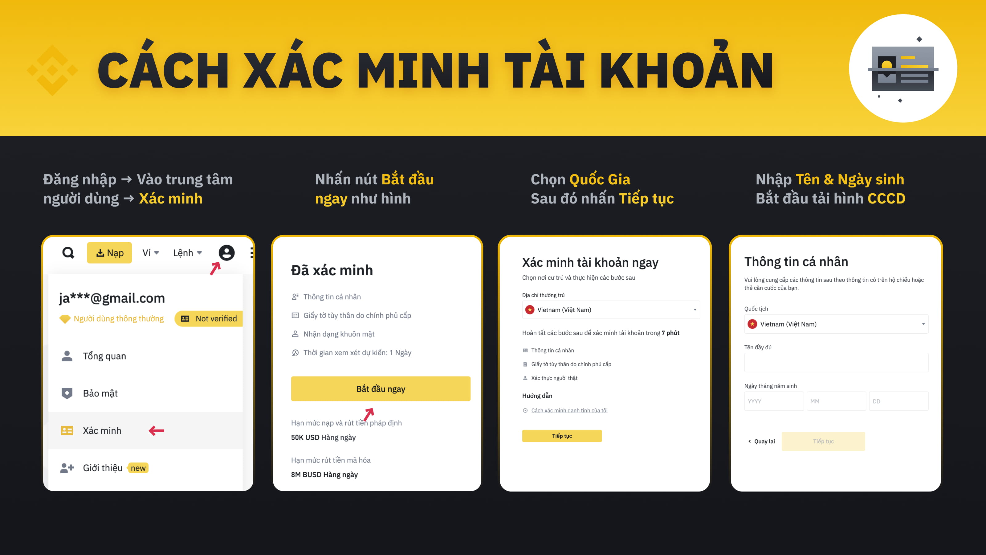 Receive 200,000 VND when Verifying Binance Account | Binance Blog on ...