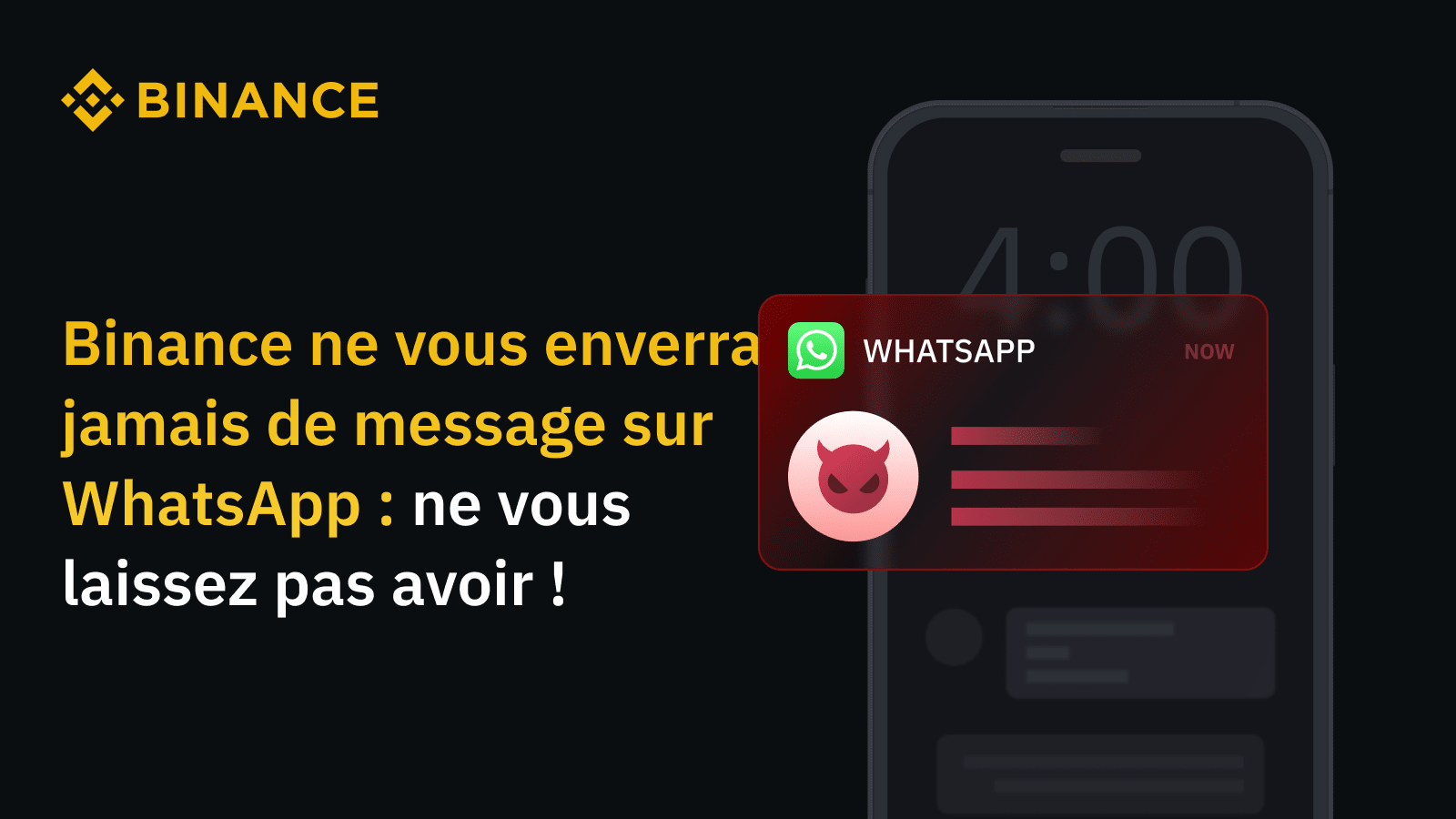 Binance will never message you on WhatsApp: don't be fooled! | Binance ...