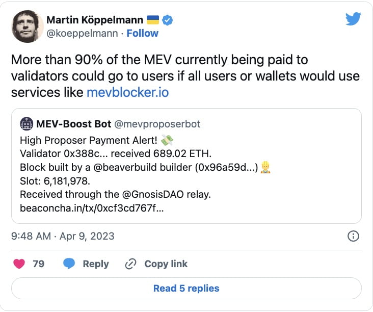 Ethereum Validator Cashes in 689 ETH From MEV-Boost Relay | Binance News on Binance Square