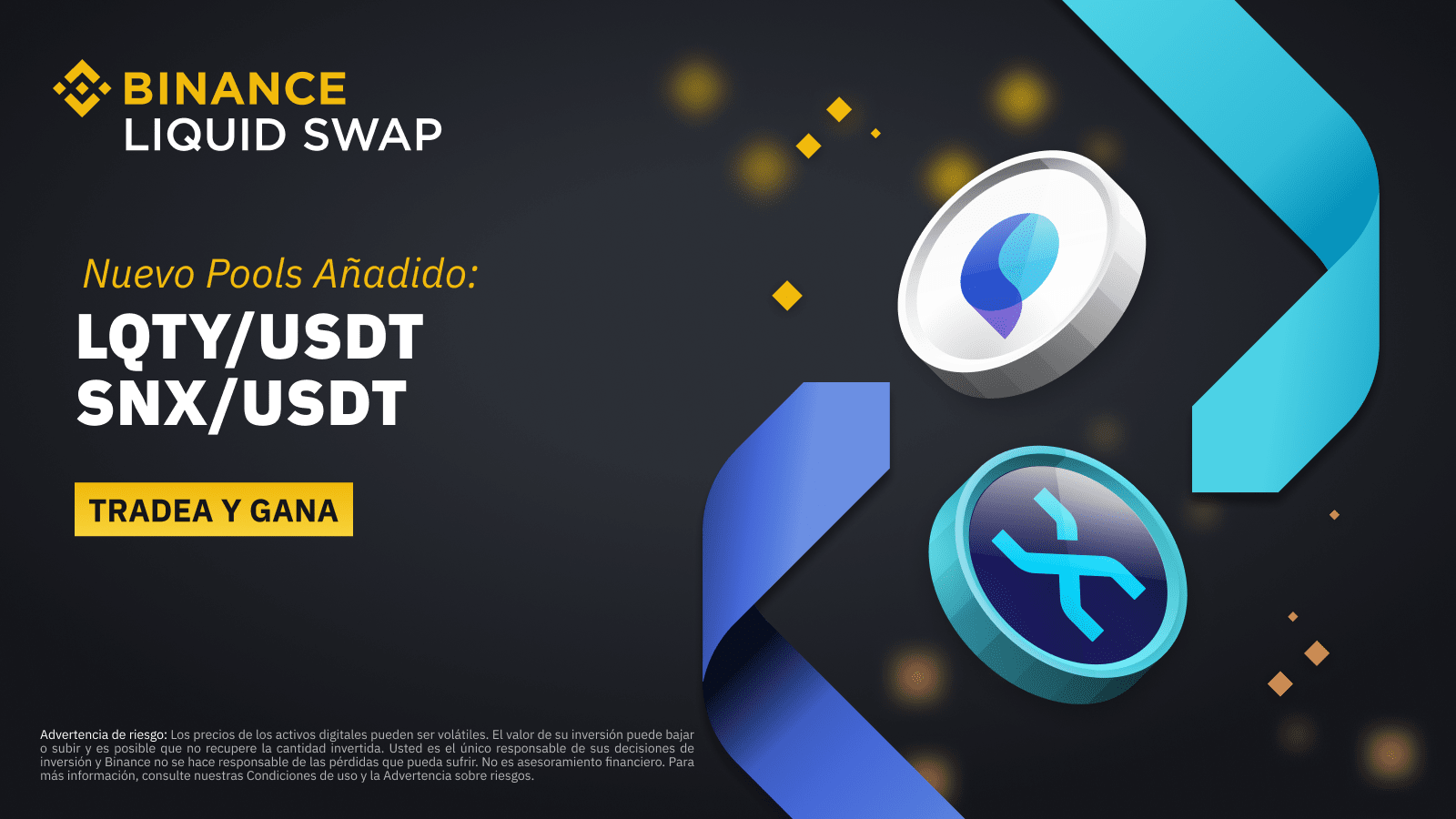 Binance Liquid Swap agrega los pools de liquidez de LQTY/USDT y SNX/USDT | Binance Support