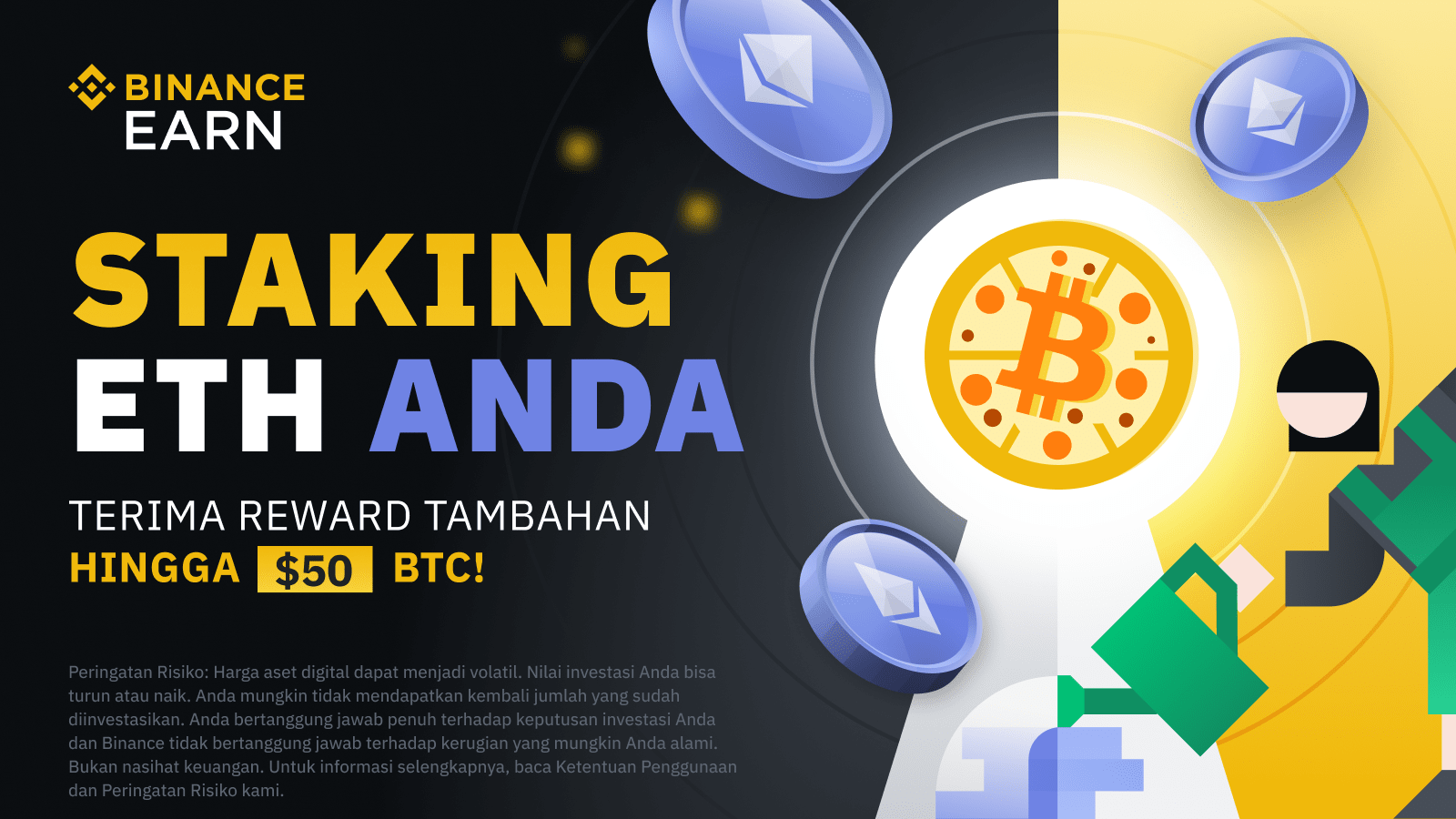 Staking ETH: Earn Daily Rewards & Get BTC Token Vouchers Worth up to $50 | Binance Announcement ...