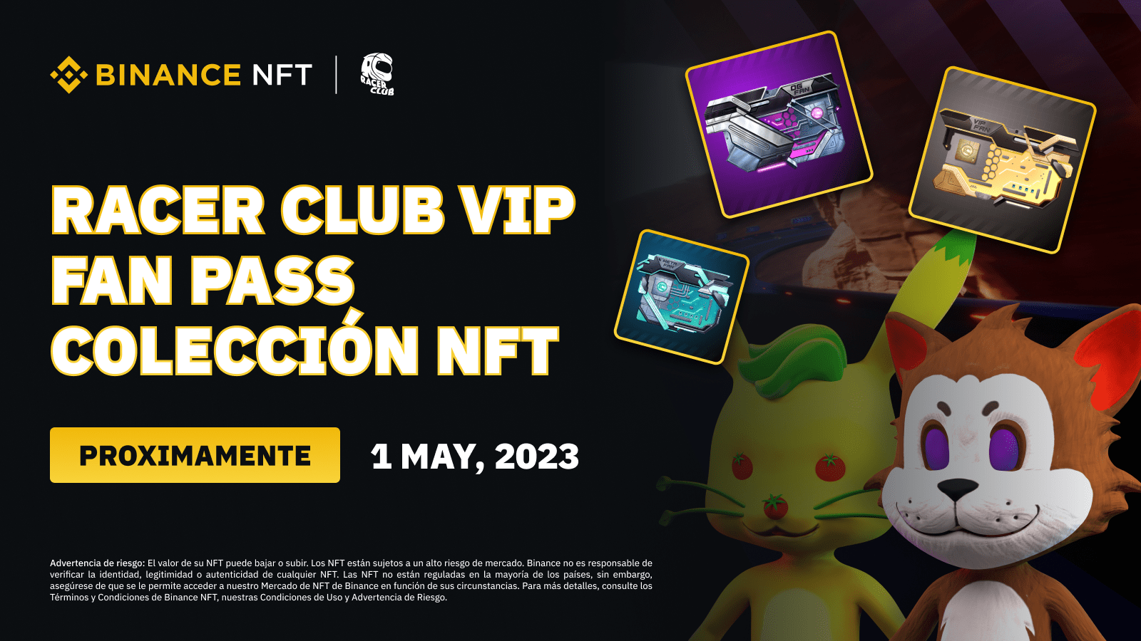 El mercado Binance NFT lanza la colección NFT Racer Club VIP Fan Pass a través del mecanismo de ...