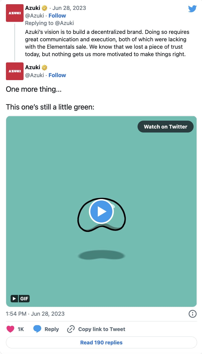 Azuki ‘Elementals’ Mint Mishap Highlights the Fragile State of the NFT Market | Binance News on ...