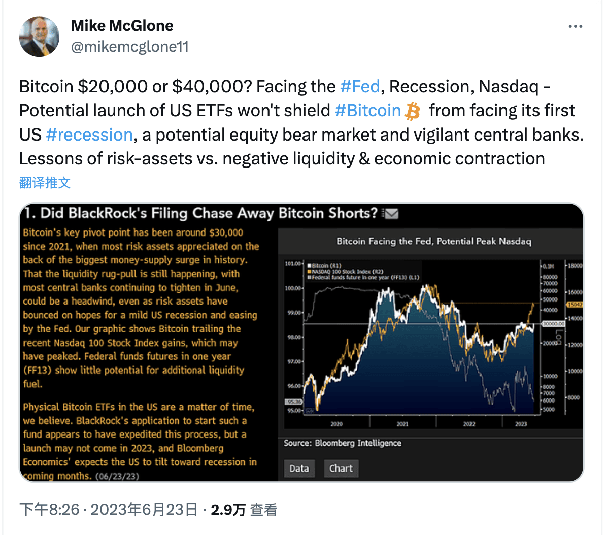 Bloomberg Strategist: If BlackRock's ETF is approved, it may not be launched in 2023, and ...
