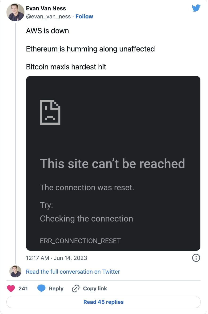 AWS Went Down in the US, but Ethereum Kept Humming | Binance News on ...