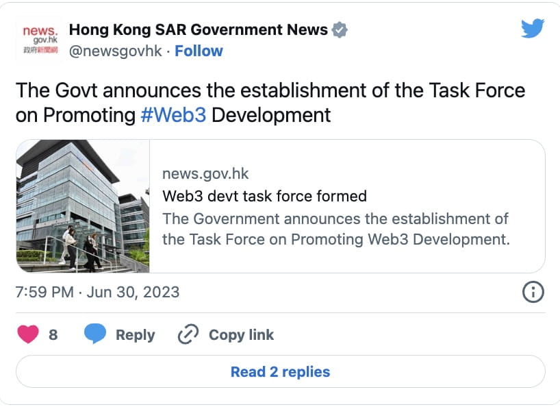 Hong Kong Establishes Task Force to Advance Web3 Development | Binance ...
