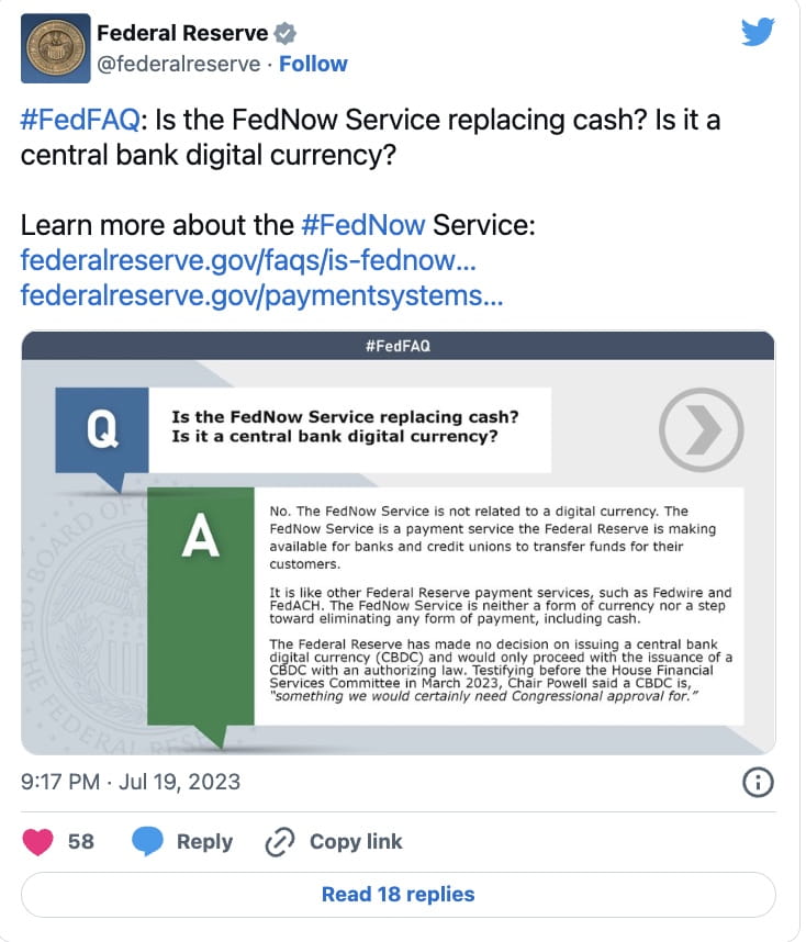FedNow Service Has No Relation With CBDCs, Federal Reserve Clarifies | Binance News on Binance ...