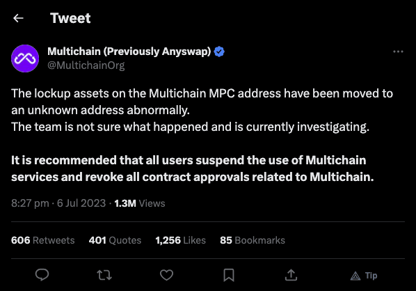 Multichain Suffers Another Mysterious Hack With $127M Assets Stolen | Binance News on Binance Square
