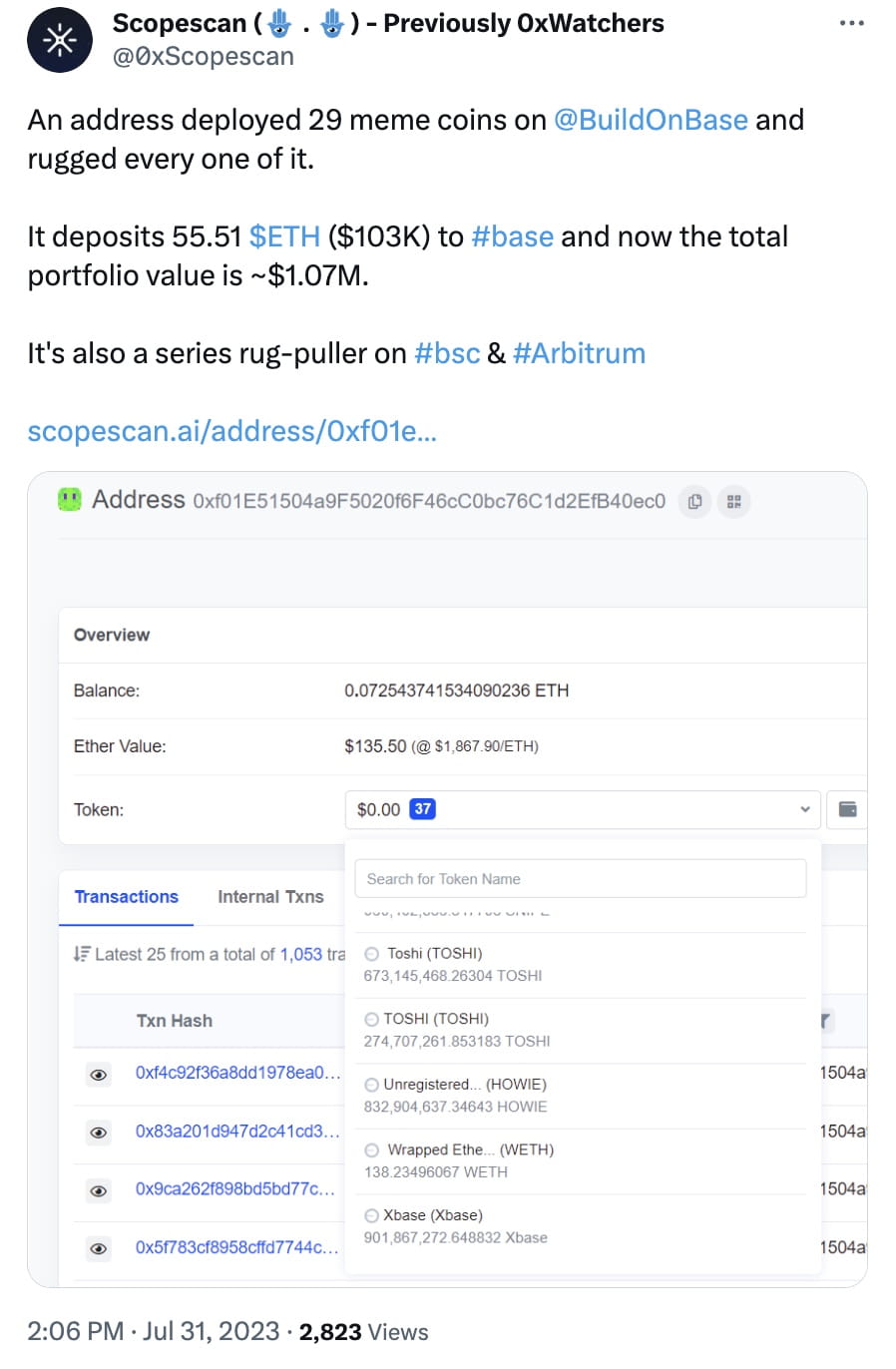 Anonymous Address Deploys 29 Memes on Base, All Resulting in Rug Pulls ...