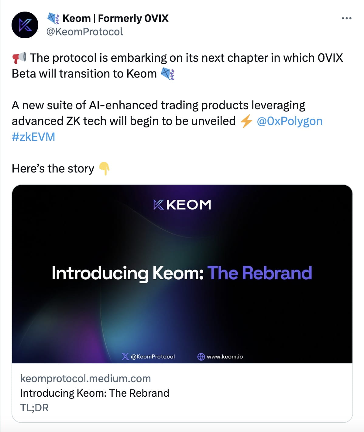 Hacked 0VIX Protocol Rebrands as Keom, Announces Governance Vote on DApp Merger | Binance News ...