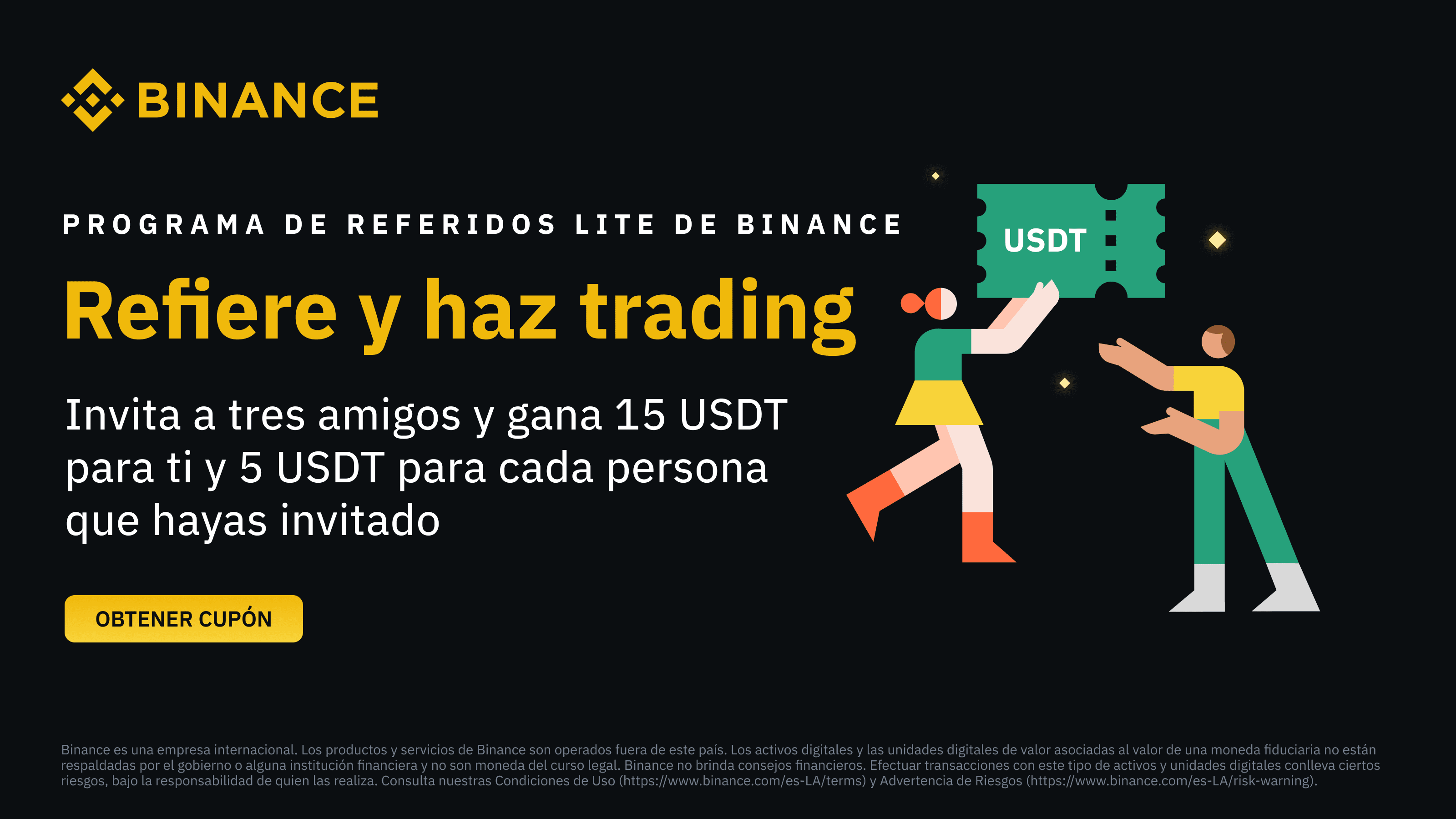 Referidos Lite de Binance: ¡Invita a 3 amigos para ganar 15 USDT para ...