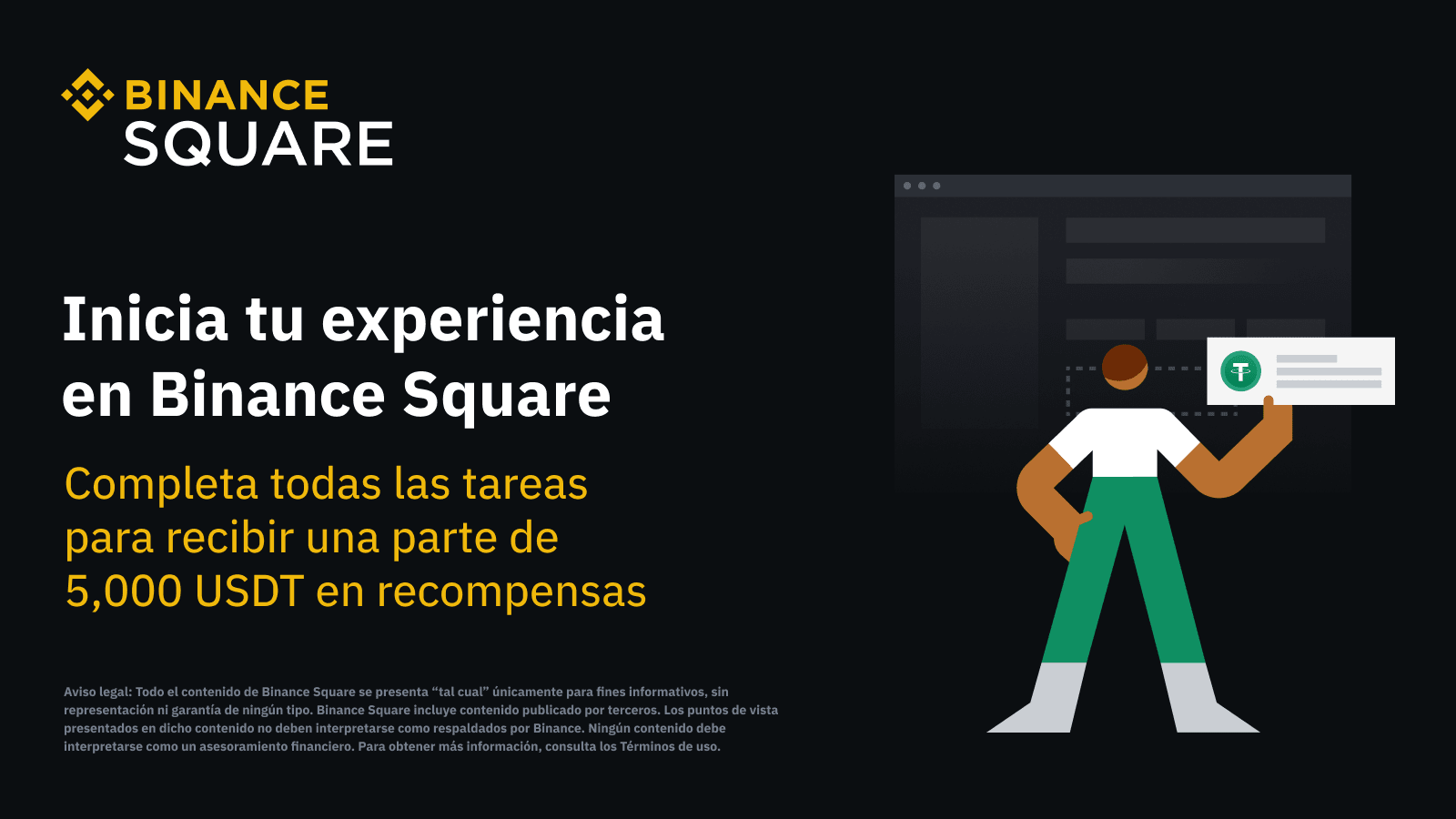 Inicia tu experiencia en Binance Square para ganar una parte de los 5,000 USDT disponibles en ...
