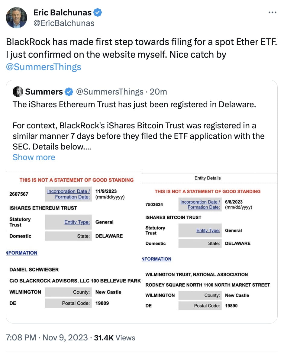 BlackRock Sets the Stage for Ethereum Spot ETF: Bloomberg Analyst Reveals | Binance News on ...