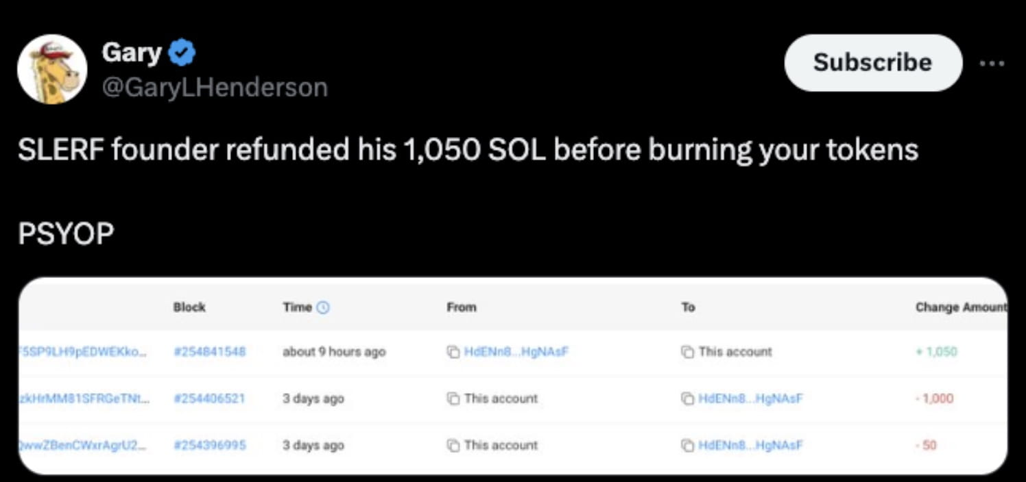 關於 Slerf Memecoin 推出的猜測不斷增加：意外失誤還是精心策劃的宣傳噱頭？ | 幣安廣場上的 Binance News