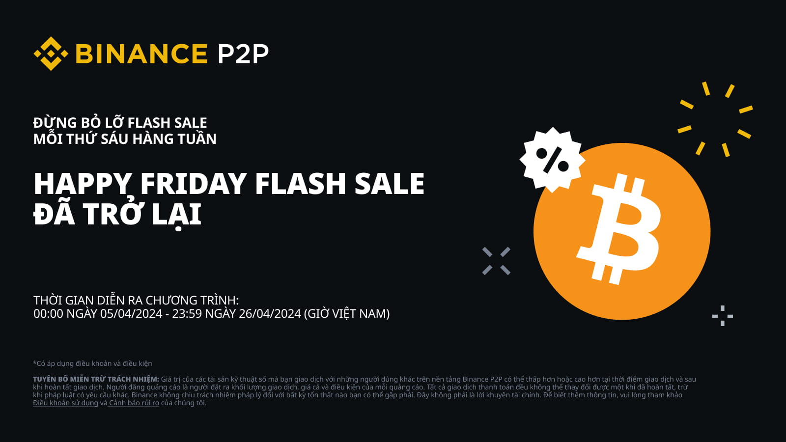 Happy Friday Flash Sale : Complete your purchase on Binance P2P and get up to 20% cashback ...