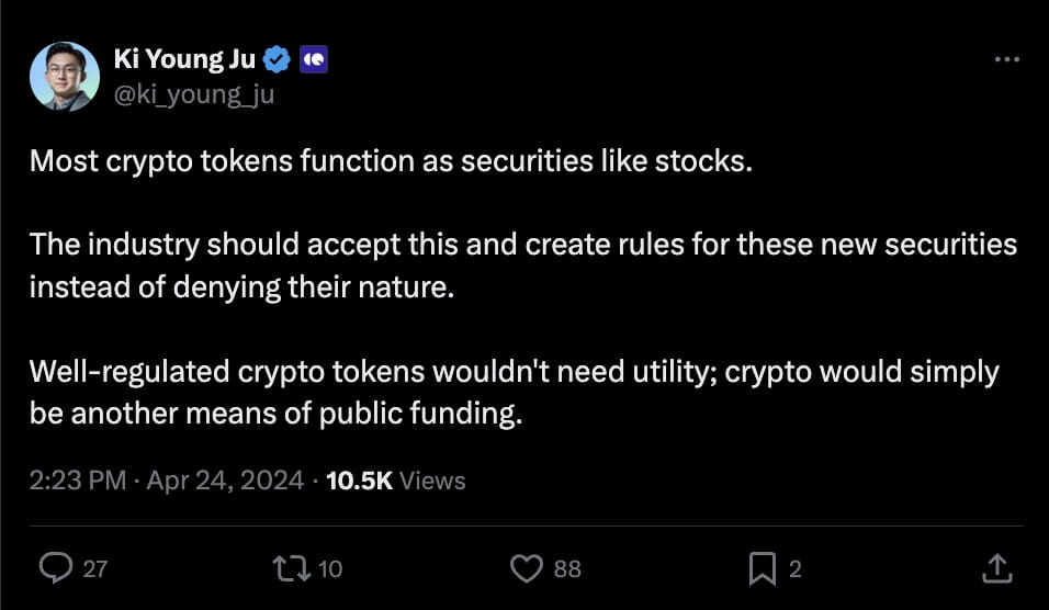 CryptoQuant CEO: Cryptocurrencies Resemble Traditional Securities ...