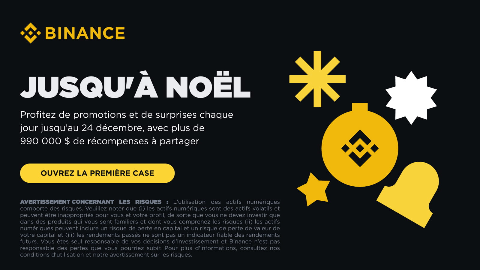 #BinanceSeason : connectez-vous chaque jour au calendrier de Noël et participez aux festivités ...