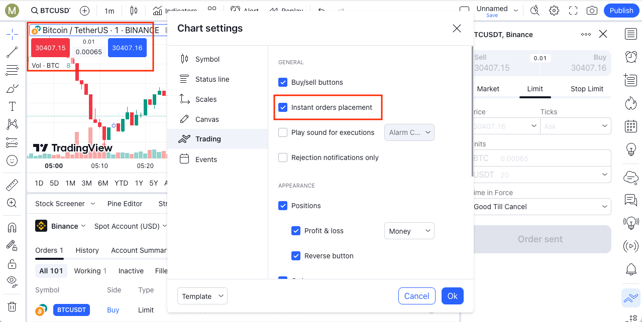 How to Use the TradingView Interface to Trade Crypto on Binance Futures ...