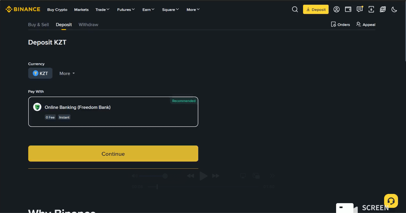 How to Deposit KZT to Binance via Freedom Bank (for Corporate Users ...
