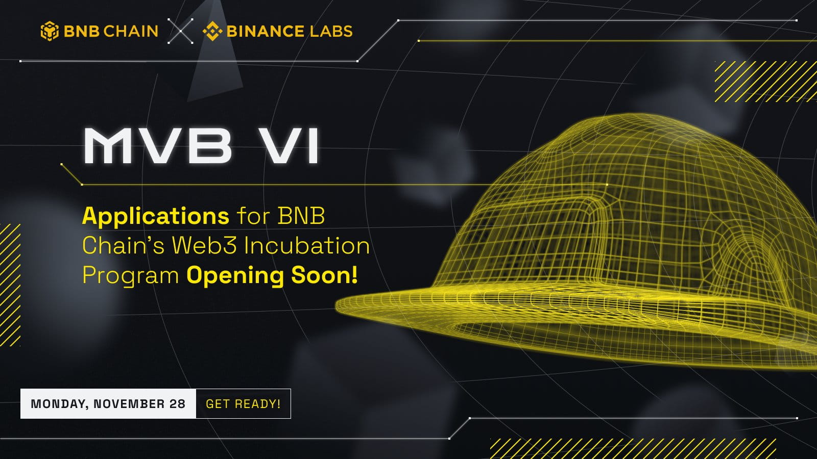 Binance Labs’ sixth MVB Web3 Accelerator Program will open for applications on November 28 ...