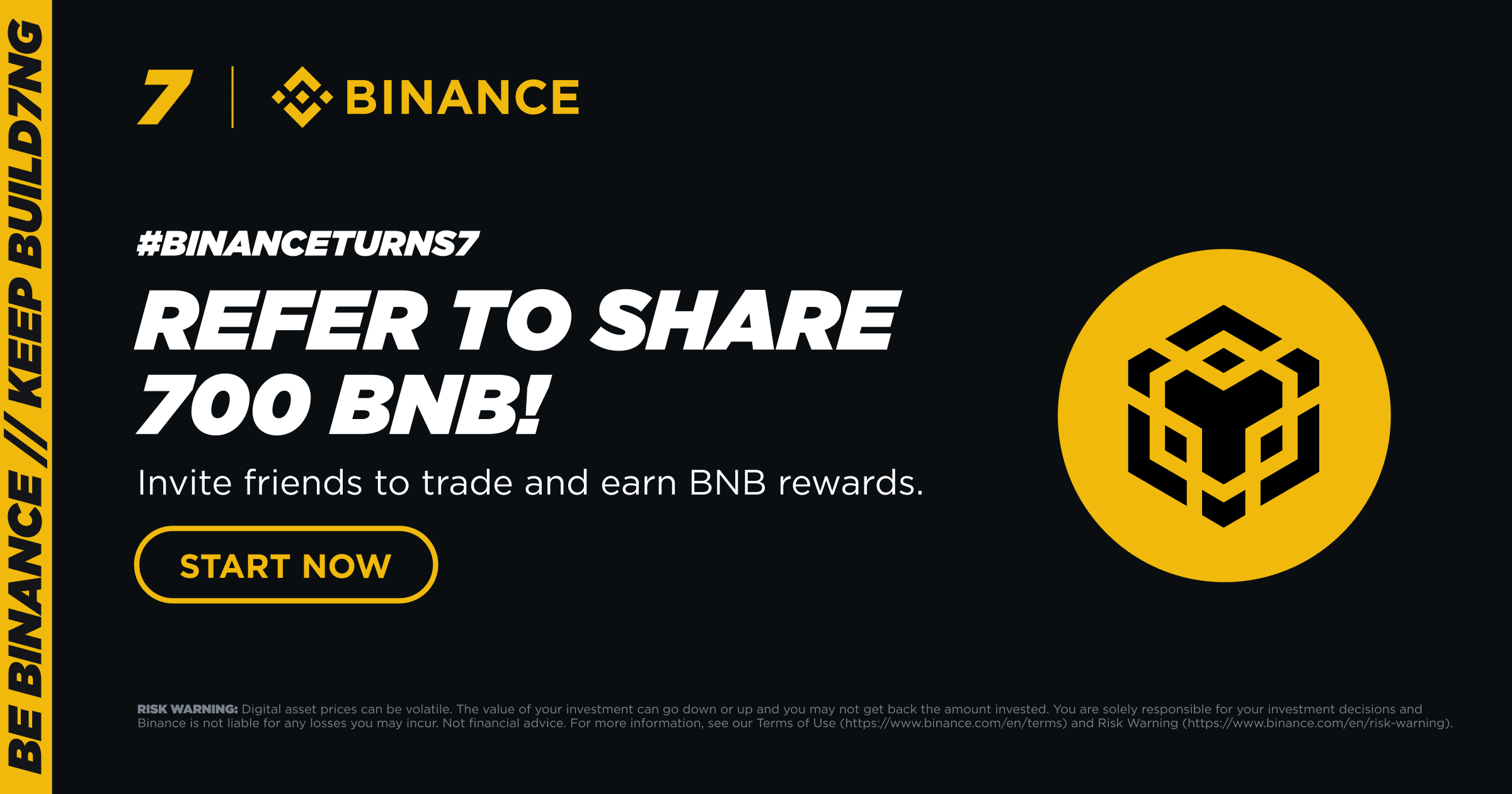 Пригласите друзей отпраздновать годовщину Binance