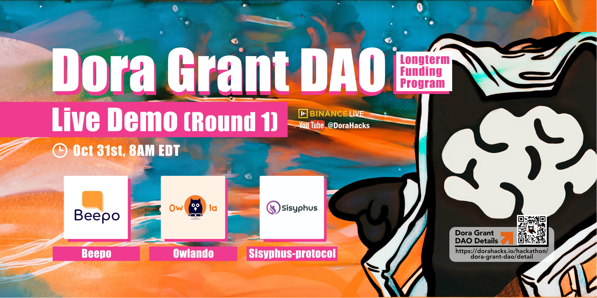 💥Monday, Dora Grant DAO will kick off its 1st demo episode | DoraHacks on Binance Square