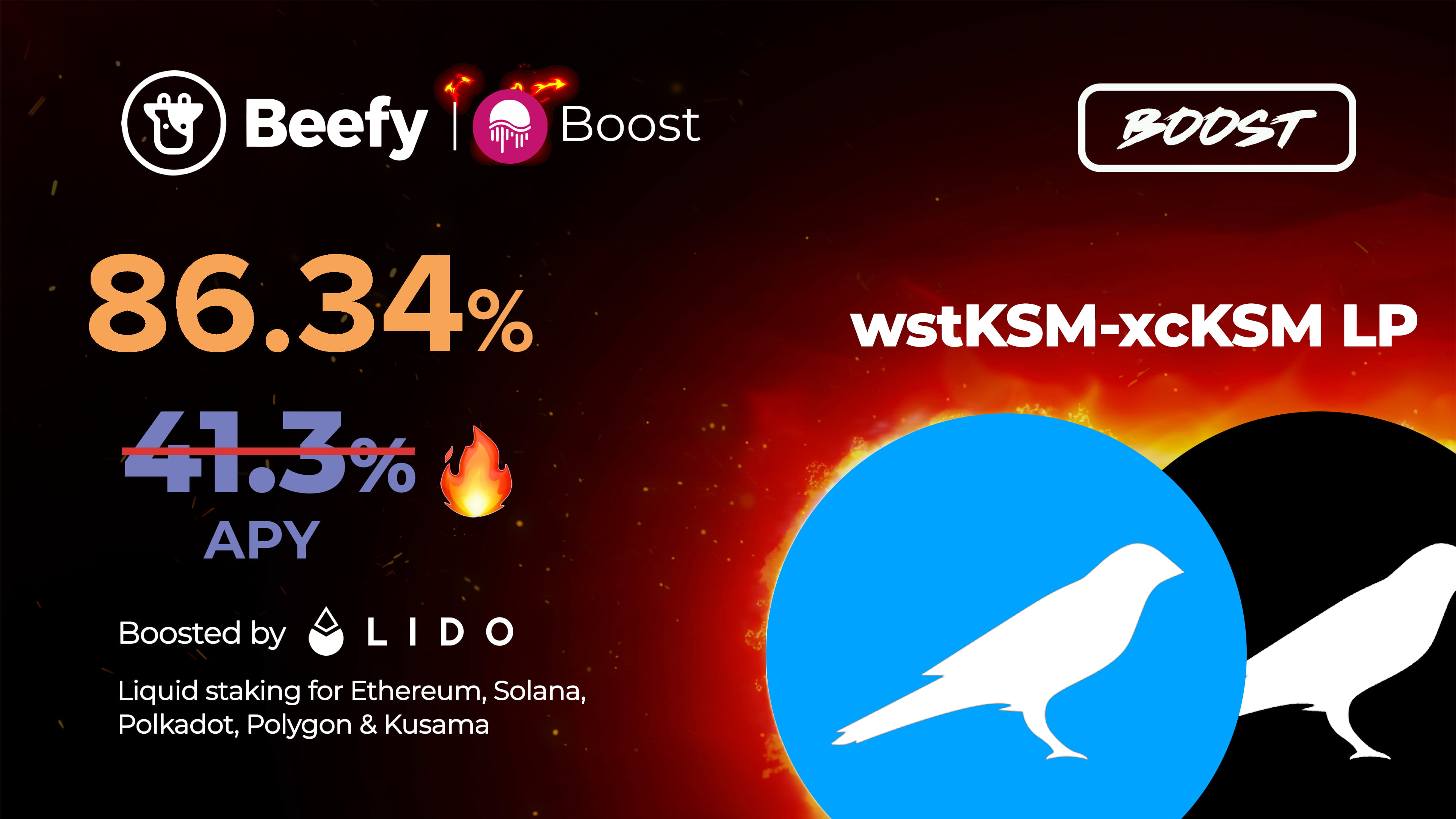 💧The $wstKSM boost is live 🐮💧 If you wanna own a stake o | Beefy on Binance Square