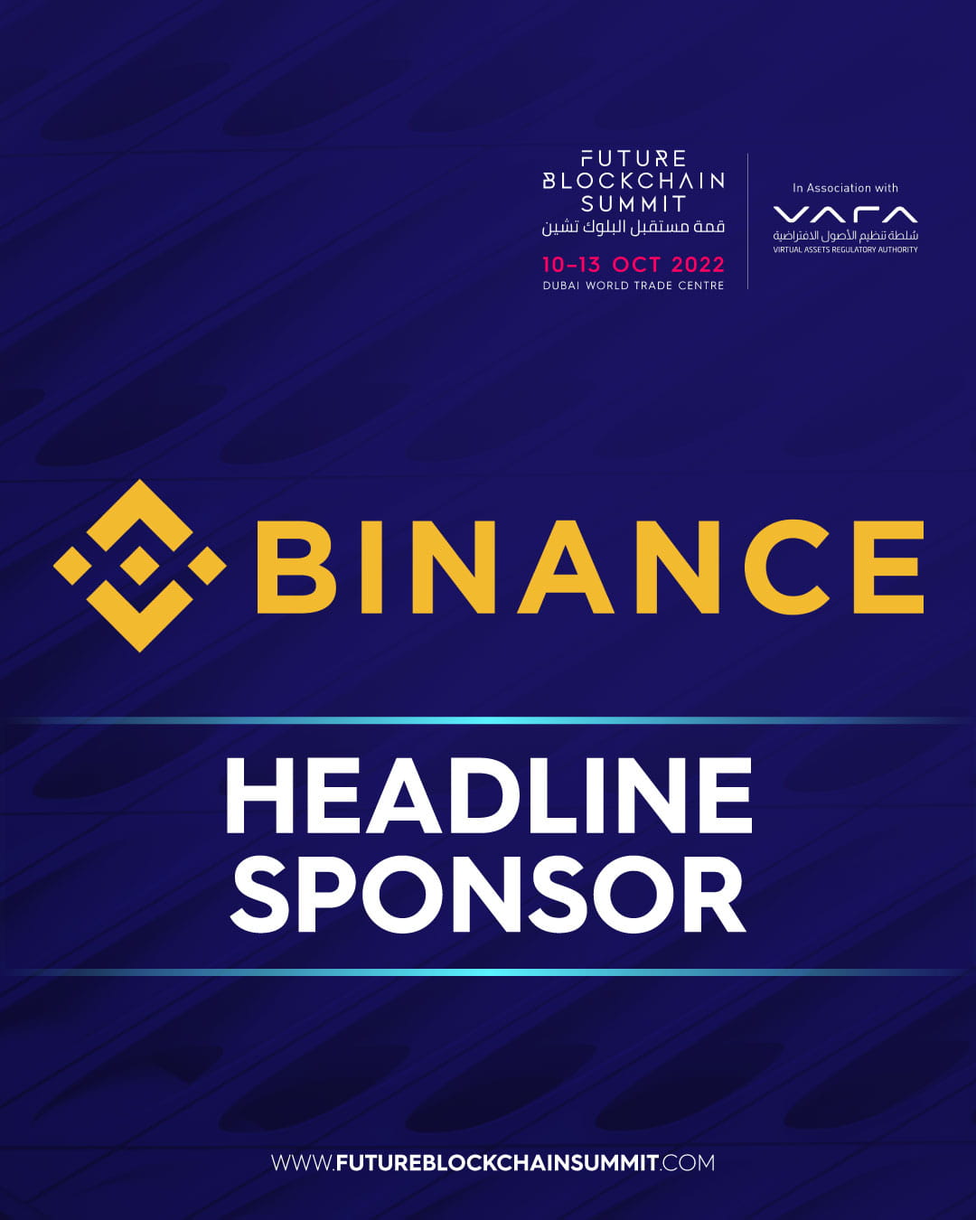 📣 Thrilled to announced @binance as the Headline Sponsor of | Sahib on ...