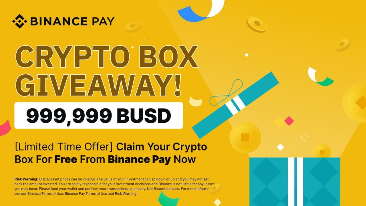 Binance Pay Crypto Box Giveaway: 999,999 BUSD Up for Grabs ...