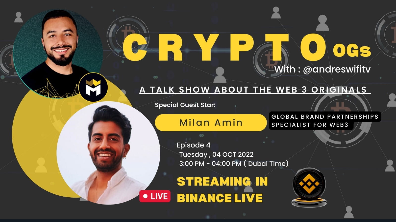 查看我的新播客 Crypto OGs，在 Binance Live 上直播！！ 我们已经有很棒的嘉宾了： -ELJA | cryptoogs发布于币安广场