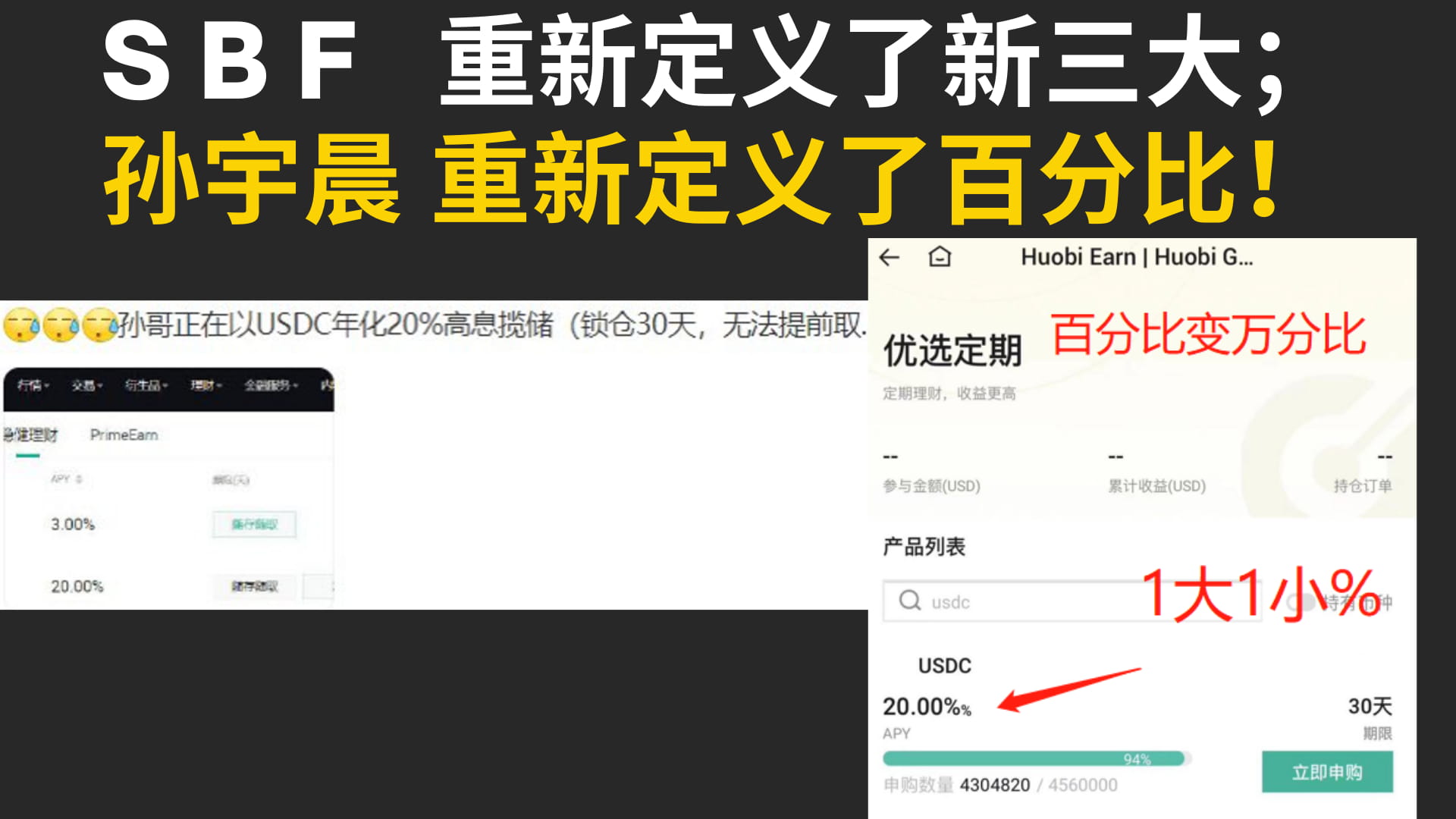 SBF重新定义了新三大，孙割重新定义了百分比！ | Yuchi Trader on Binance Square