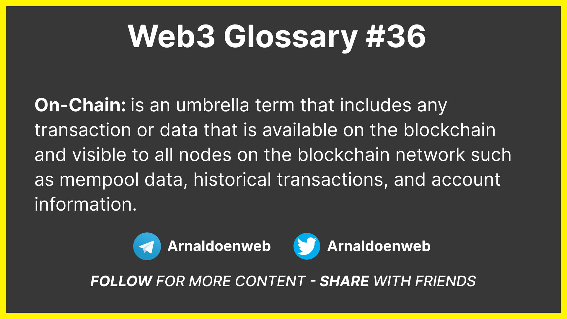 Web3 Glossary #36 | Arnaldo on Binance Square