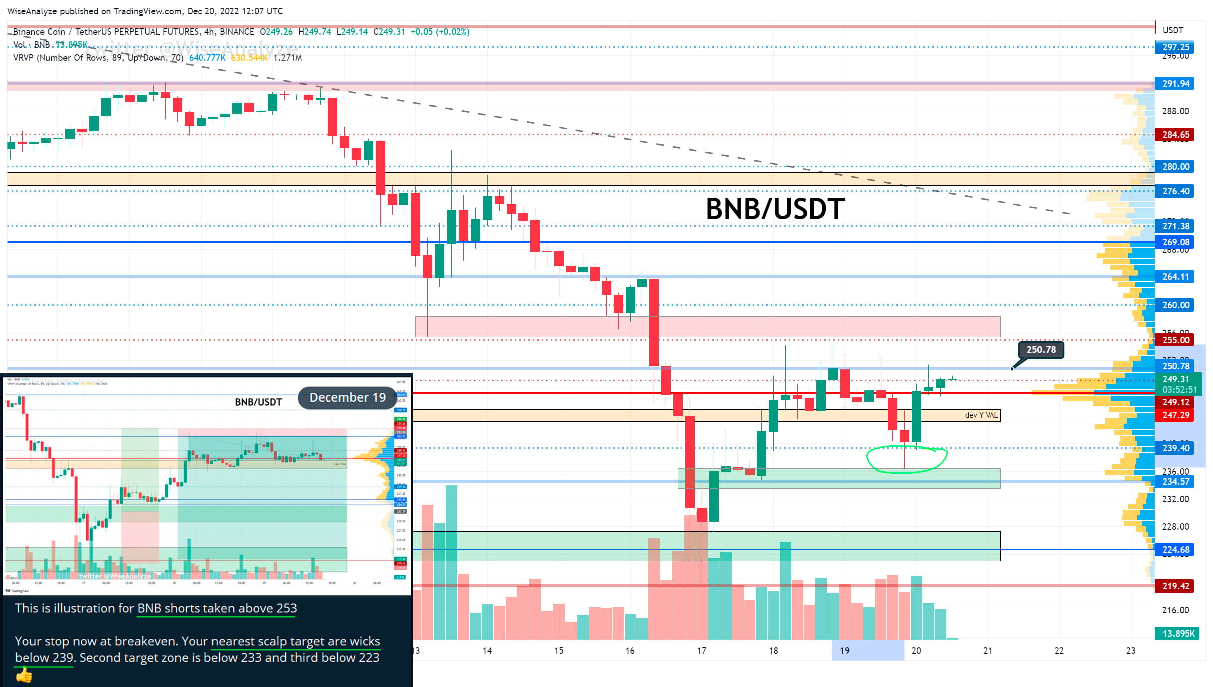 #BNB week close at ~251 forms nearest resistance. If manage | Wise ...