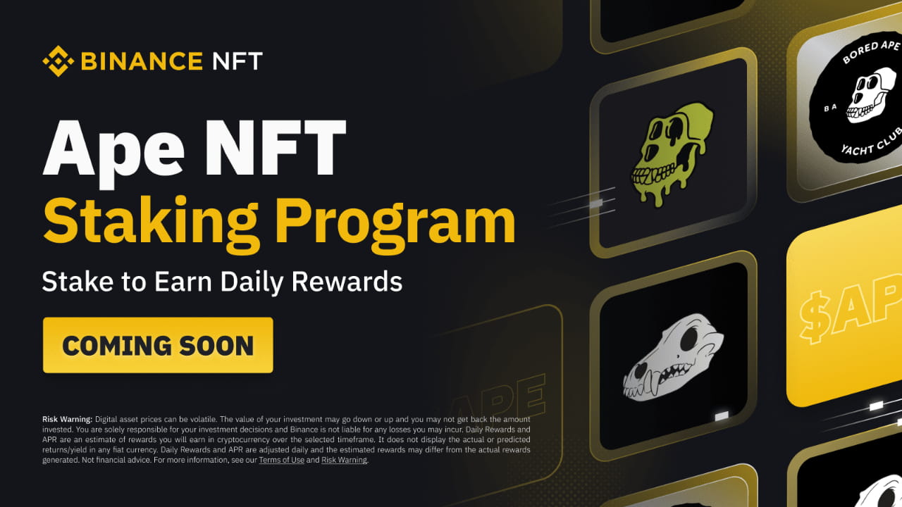 Binance NFT Marketplace to Launch Ape NFT Staking Program | CRYPTOUSDUA ...