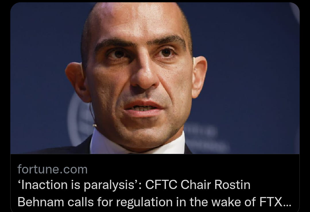 Today at Princeton, CFTC Chair Rostin Behnam said that the o ...