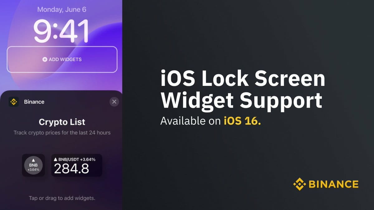 🔹 Binance Widgets are now available for iOS users. 🔹Upda | CryptoCoin ...