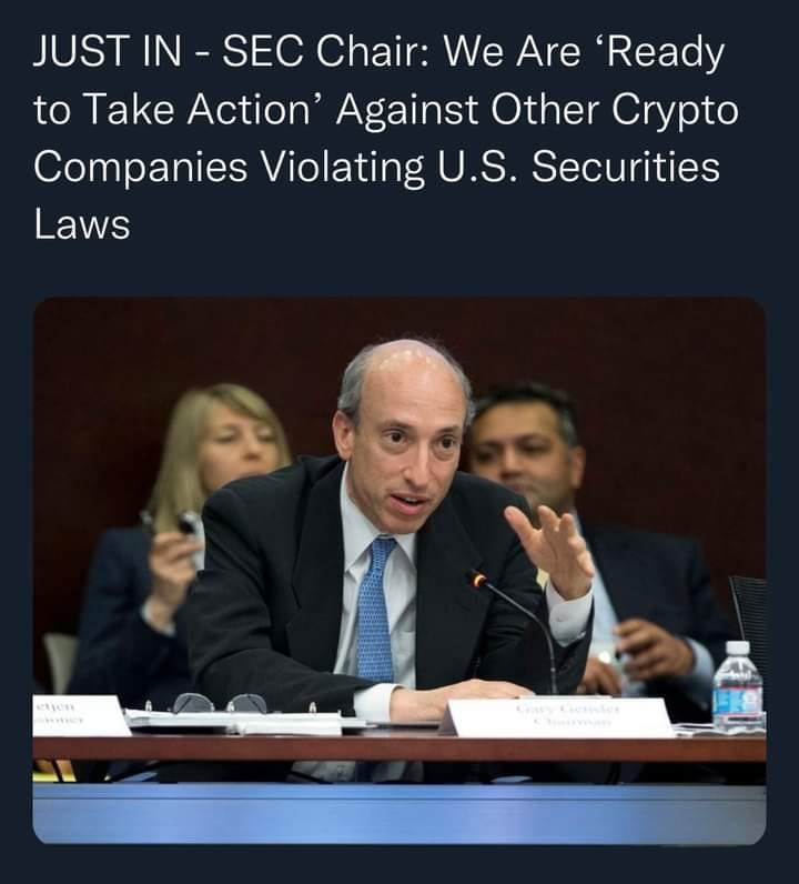 JUST IN - SEC Chair: We Are ‘Ready to Take Action’ Against O ...
