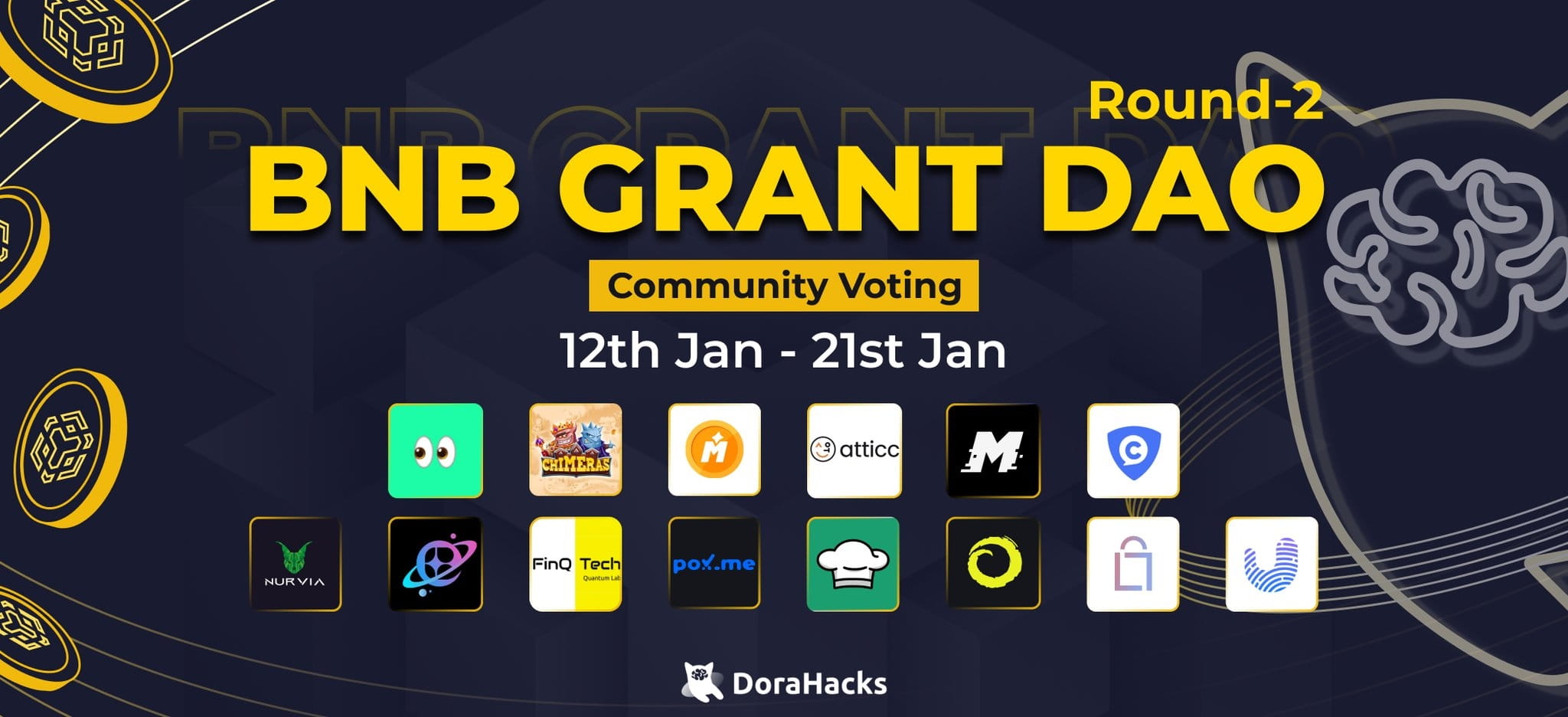 14 projects building Defi, Gamefi, Crypto socials, DAOs, | DoraHacks on Binance Square