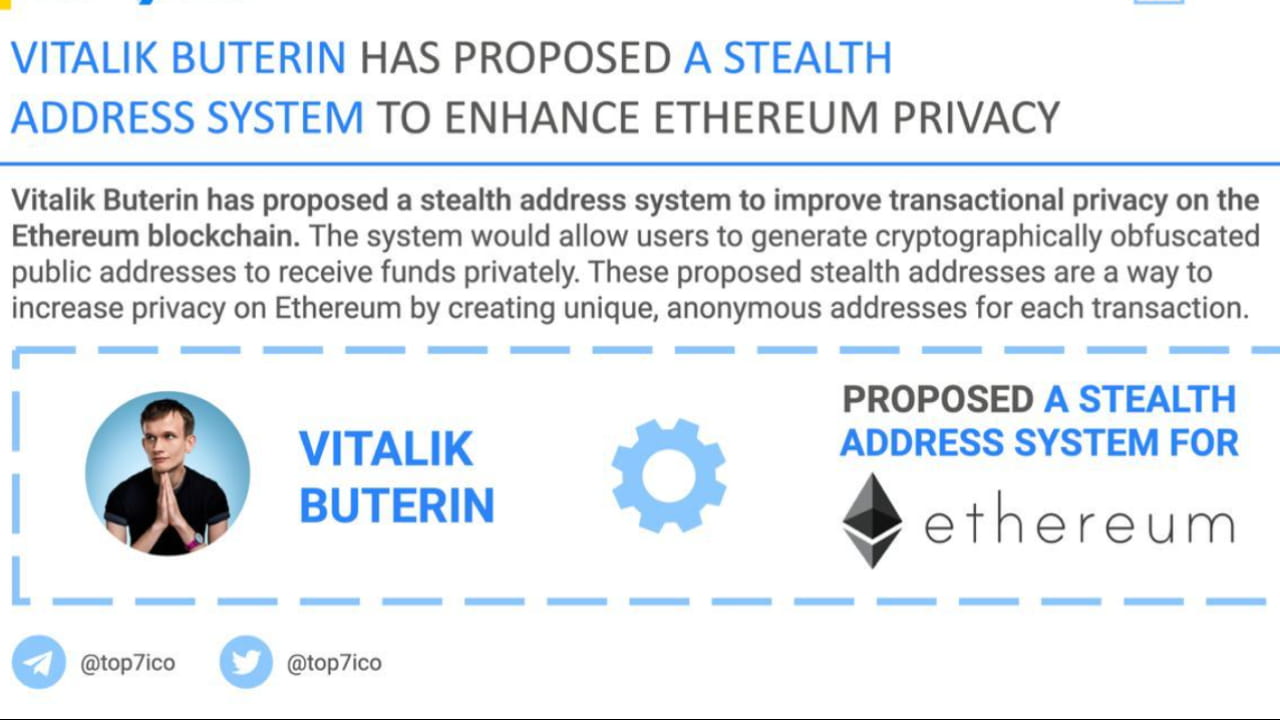 Vitalik Buterin has proposed a stealth address system to enhance Ethereum (ETH) privacy | CRYPTO ...
